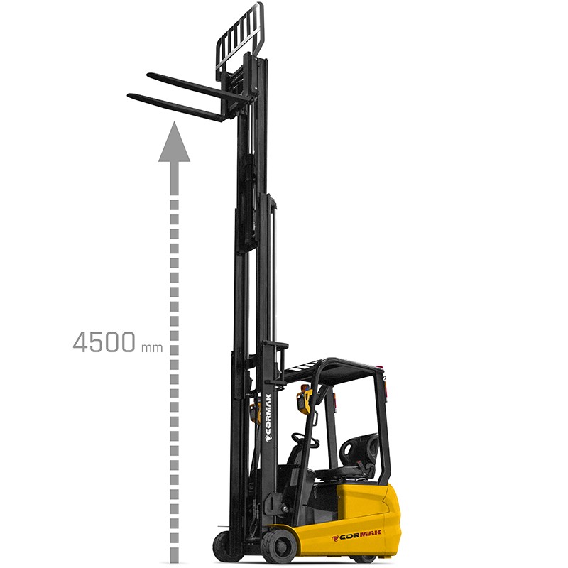 Elektro-Gabelstapler CORMAK TRIPLEX W16E45 (Tragkraft 1600kg, Hubhöhe ...